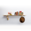 Small Wooden Wall Shelf with Tree Shape Pattern